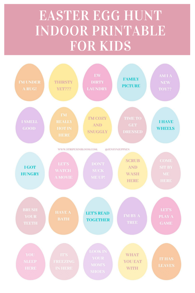 easter basket ideas + egg hunt printable - Stripes in Bloom